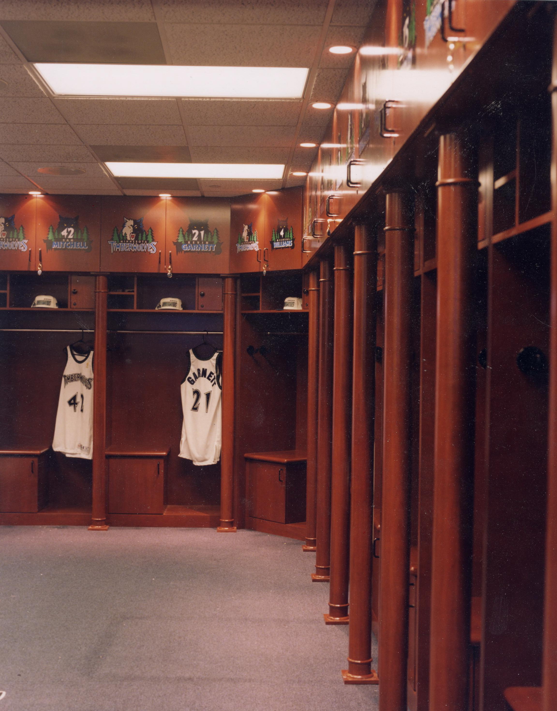 Minnesota Timberwolves Locker Room - Siewert Cabinet & Fixture ...